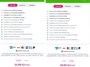 Prix des abonnements et options Meetic : Nouveaux tarifs en 2025