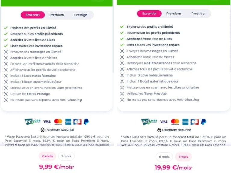 Prix des abonnements et options Meetic : Nouveaux tarifs en 2025